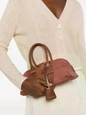 Pinko Small Escape Suede Tote Bag - Brown