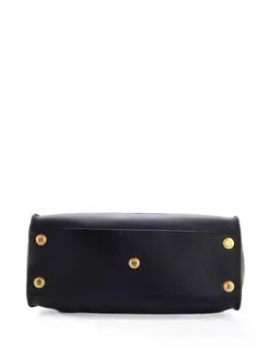 LOUIS VUITTON On My Side Leather With Monogram Canvas Mm Tote Bag