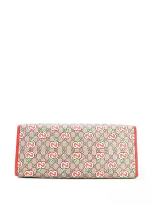 Gucci Convertible Open Apple Gg Coated Canvas Large Tote Bag