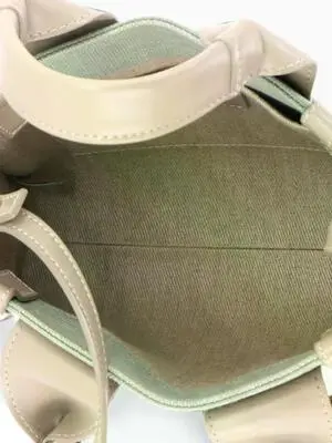 Chloé Woody Convertible Linen And Leather Small Tote Bag - Grey