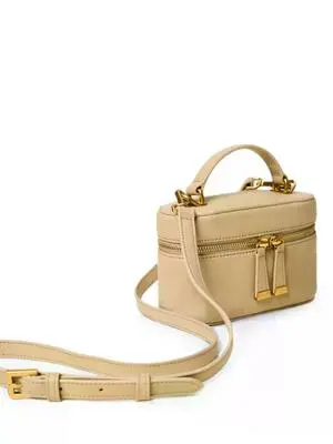 TWINSET Leather Top-handle Bucket Bag - Neutrals