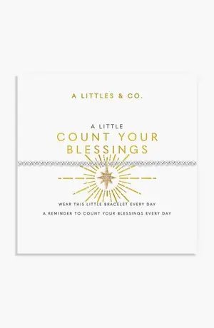A LITTLES & CO A Little Count Your Blessings17.5cm Stretch Bracelet