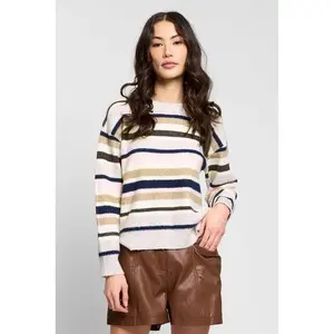 Central Park West Birch Striped Crew - Multi