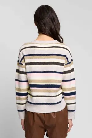 Central Park West Birch Striped Crew