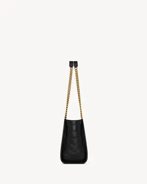 Saint Laurent Niki Small Shopping Bag In Vintage Leather - Black