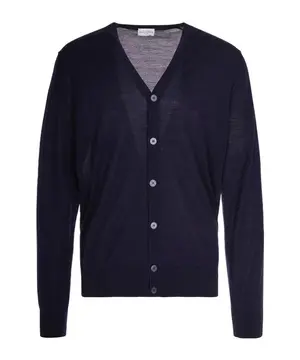 BALLANTYNE V-neck Wool Cardigan - Black