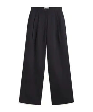 ECOALF Miel Pleated Wide-leg Trousers - Blue