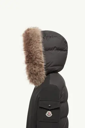 Moncler Martlu Hooded Down Jacket With Detachable Fur Trim