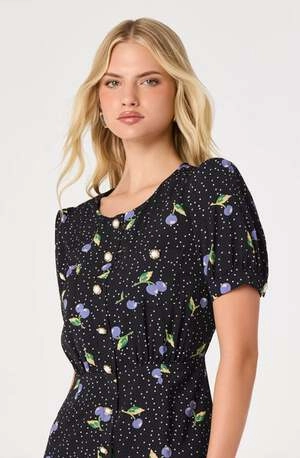 Astr The Label Brenlee Puff-sleeve Mini Dress