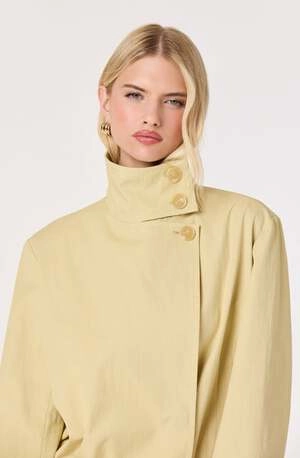 Astr The Label Theo Funnel Collar Belted Jacket