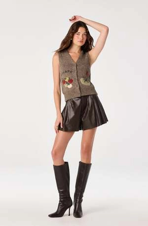 Astr The Label Eira Intarsia Sweater Vest