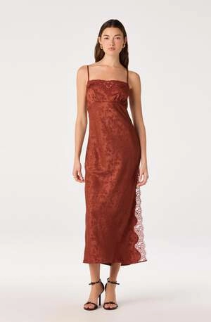 Astr The Label Kristian Jacquard Maxi Dress - Spice