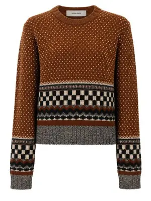 GOLDEN GOOSE Maglia "journey" In Lana - Brown