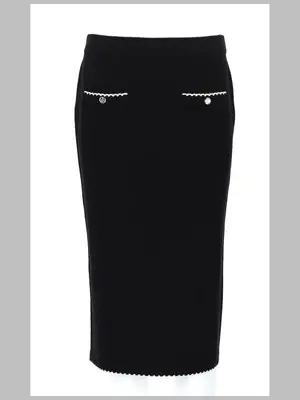 Tory Burch Embroidered Wool Skirt