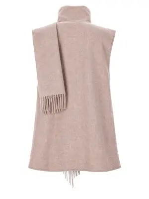 Fabiana Filippi Gilet Con Sciarpa In Lana
