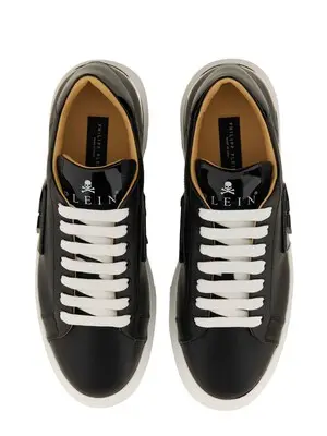 Philipp Plein Logo Leather Sneakers