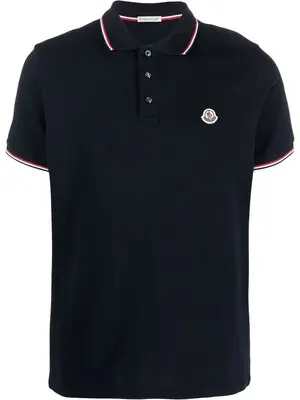Moncler Logo Cotton Polo Shirt
