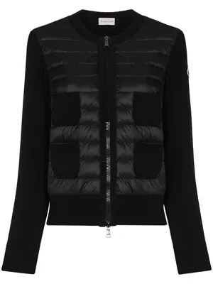 Moncler Wool And Nylon Padded Cardigan