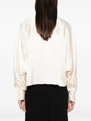 Brunello Cucinelli Silk Shirt With Classic Collar