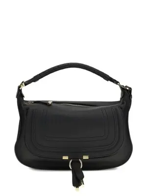 Chloé Marcie Leather Shoulder Bag - Black
