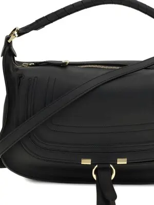 Chloé Marcie Leather Shoulder Bag - Black