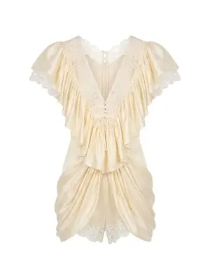 Chloé Silk Short Jumpsuit - White