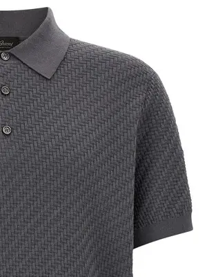 Brioni Cashmere And Cotton Polo Shirt