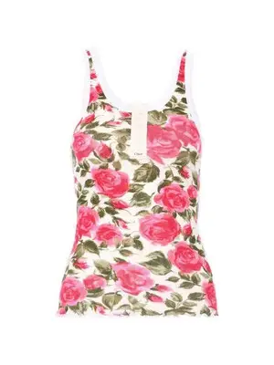 Chloé Printed Cotton Tank Top