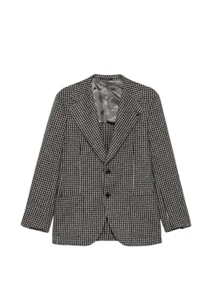 GABRIELE PASINI Houndstooth-pattern Single-breasted Blazer - Beige