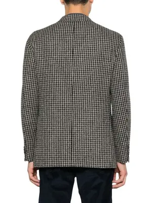 GABRIELE PASINI Houndstooth-pattern Single-breasted Blazer