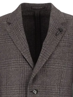 LARDINI Roma Prince Of Wales Check-pattern Blazer