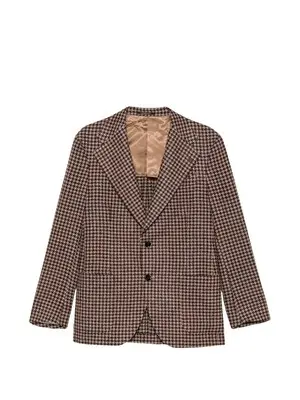 GABRIELE PASINI Houndstooth Notched Lapel Blazer