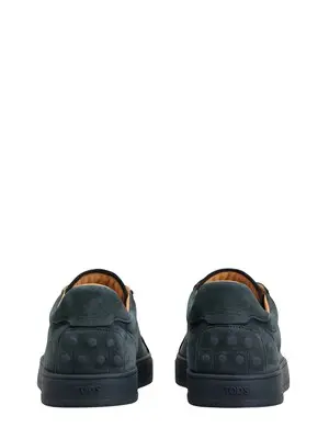 TOD'S Nubuck Lace-up Sneakers - Blue