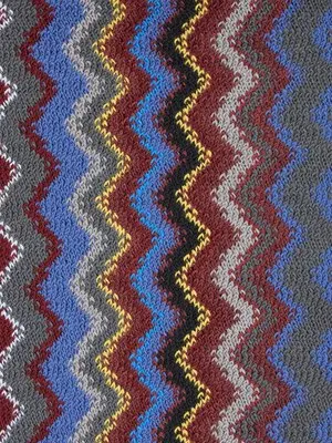 Missoni Chevron Knit Fringe Scarf