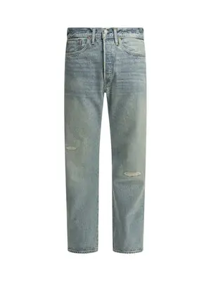 Ralph Lauren Straight Leg Distressed Jeans - Blue