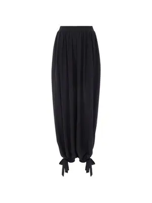 Chloé Silk Trousers With Bow Detail