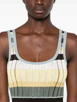 Alaïa Striped Mini Dress
