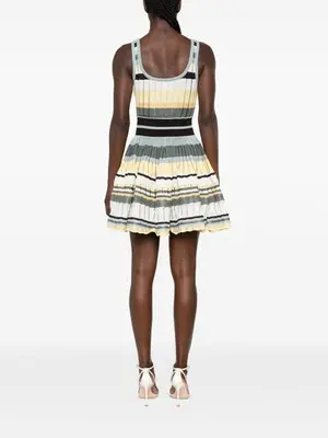 Alaïa Striped Mini Dress