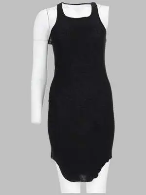 Rick Owens Sheer Ribbed Sleeveless Dress
