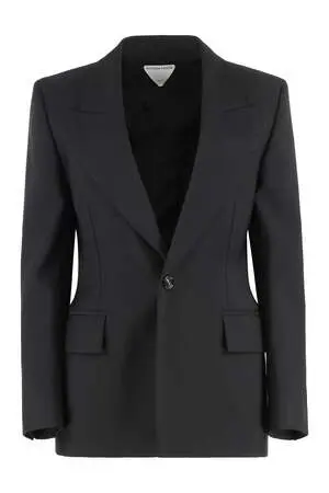 BOTTEGA VENETA Bottega Veneta Women's Stretch Wool Blazer With Lapel Collar