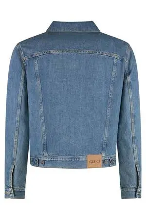 Gucci Jacket With Classic Collar And Visible Stitching