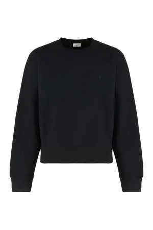 Saint Laurent Cotton Sweatshirt - Black