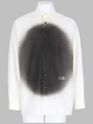 MAISON MARGIELA Graphic Oversized Button-up Shirt - White