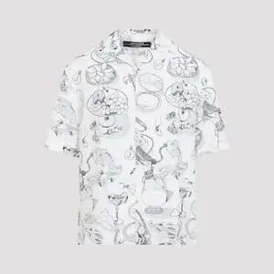 Jacquemus Jacquard Cocktail Shirt - White