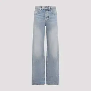 Saint Laurent Neo 90's Baggy Cotton Jeans - Blue