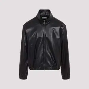 Saint Laurent Lambskin Leather Bomber Jacket