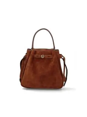 Tory Burch Mini Bucket Handbag With Adjustable Strap Height 21.5 Cm