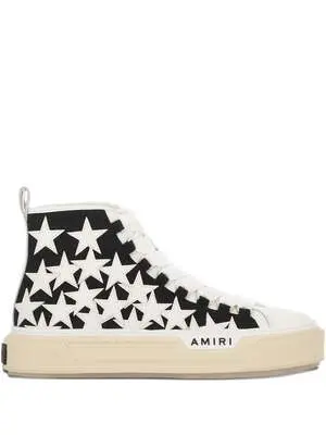 Amiri High-top Sneakers With Star Appliqués - Nero