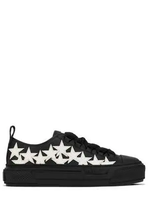 Amiri Leather Star Appliqué Sneakers - Nero