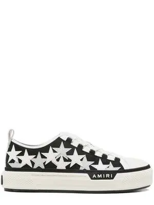 Amiri Star Motif Platform Leather Sneakers - Nero
